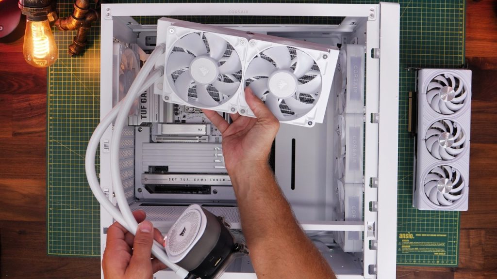 Corsair iCue Link Titan 240 RX RGB setup guide with extra fan wiring tips - カウマエニー